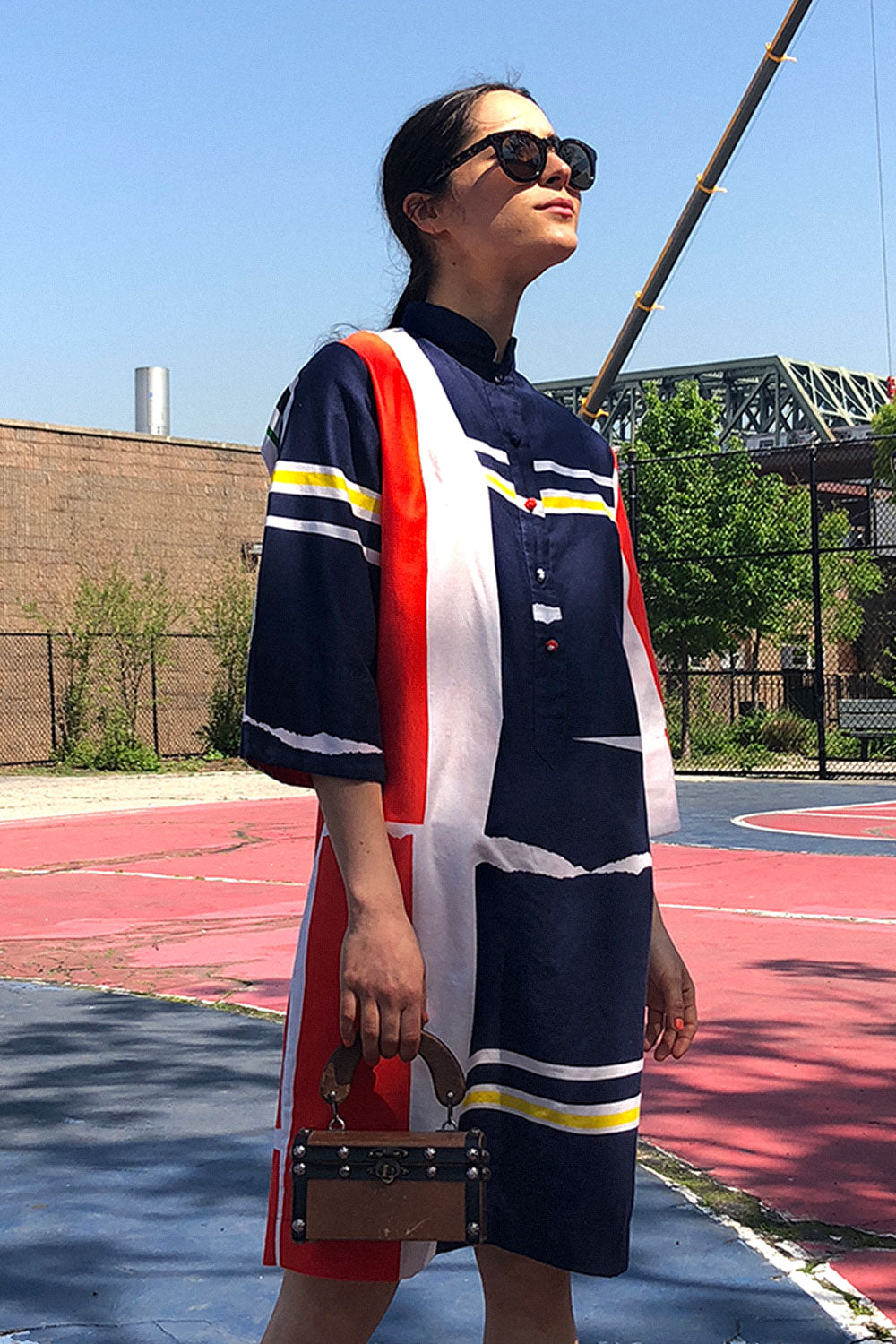 Catherine Ogust Abstract Print Dress – OMNIA