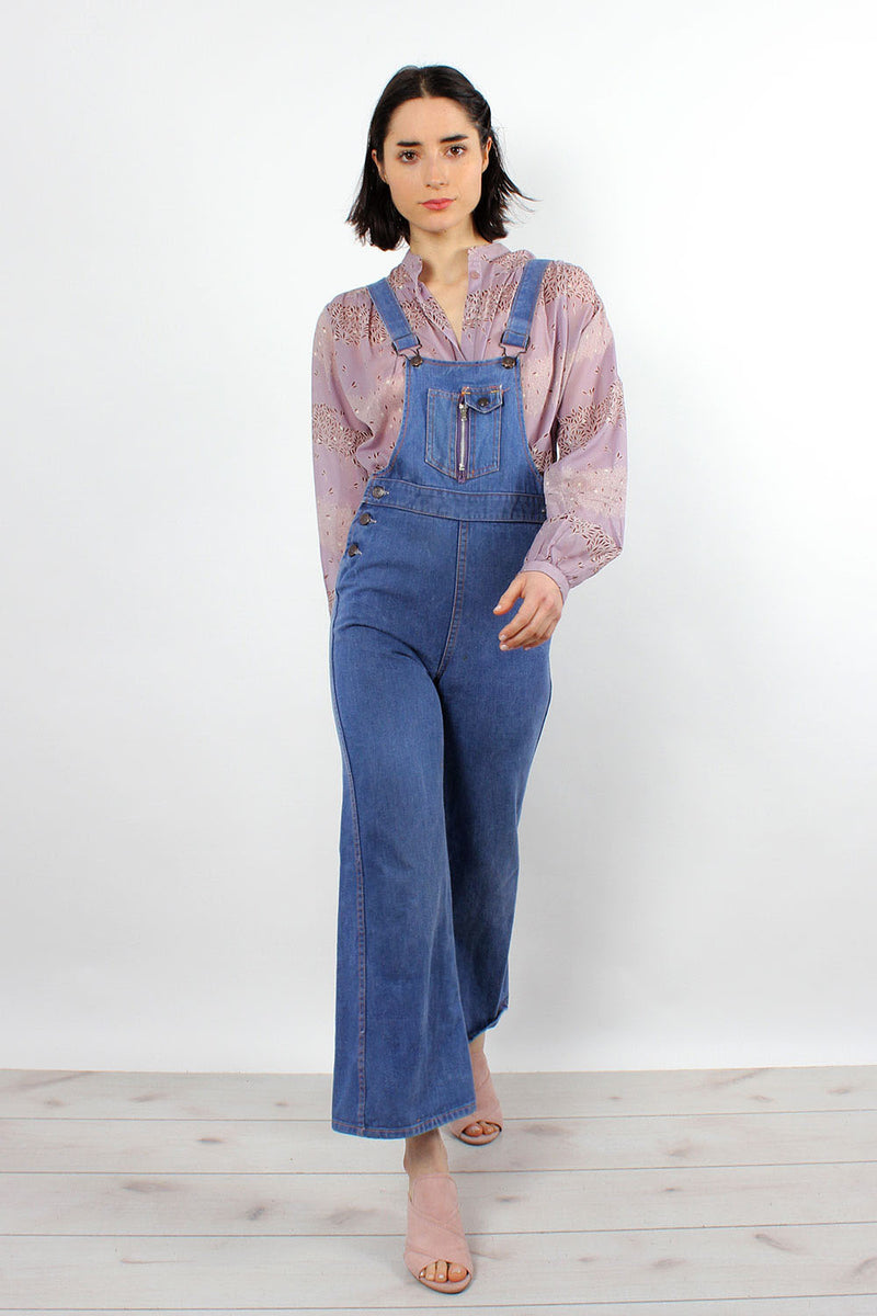 Fitted Denim Zip Overalls XXS/XS – OMNIA