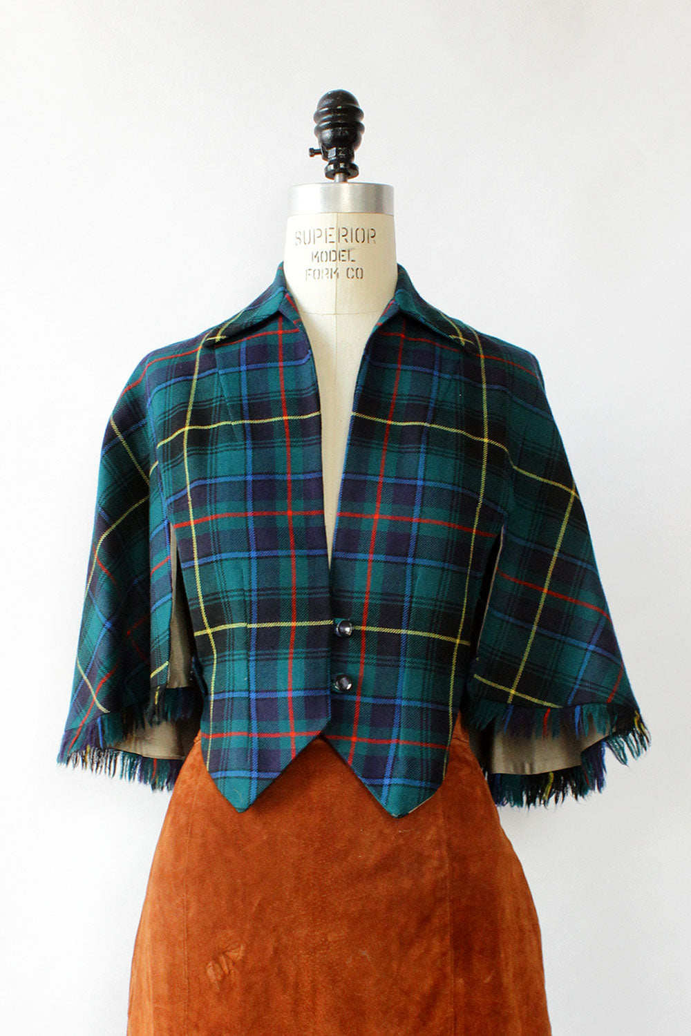 Hunter Plaid Cape Vest – OMNIA