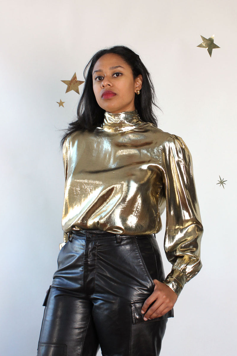 Lloyd Metallic Party Top S/M – OMNIA