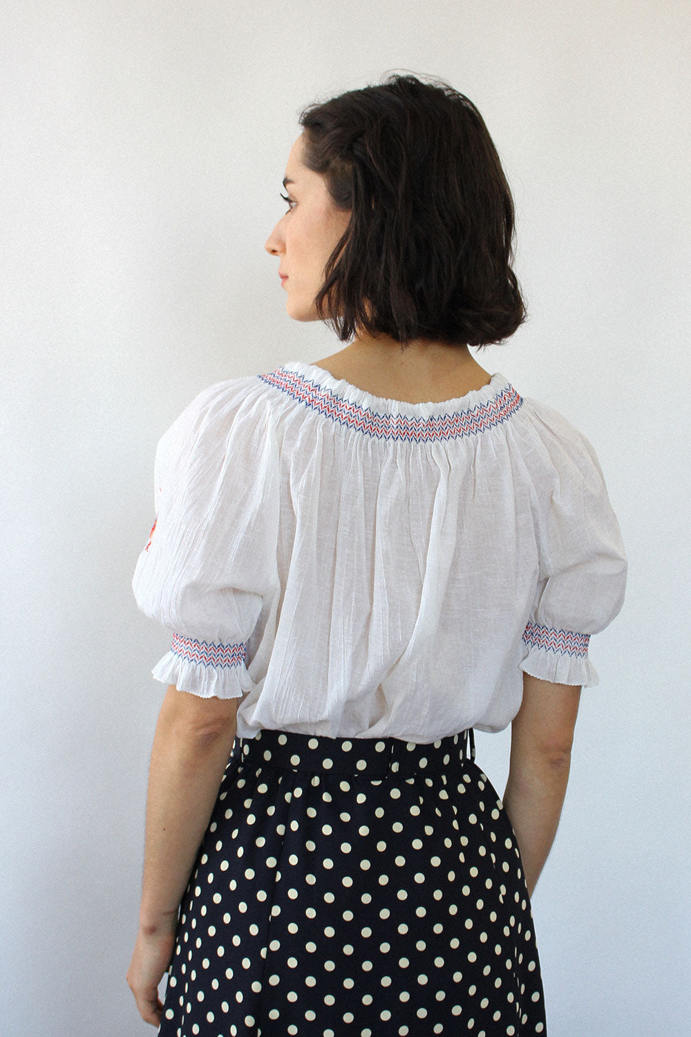 Grecian Embroidered Peasant Blouse S-L – OMNIA